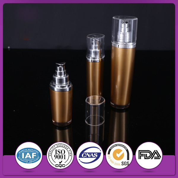 Wholesale 50ml Gold Fancy PMMA Facial Lotion Pump Bottle - cosmopacks