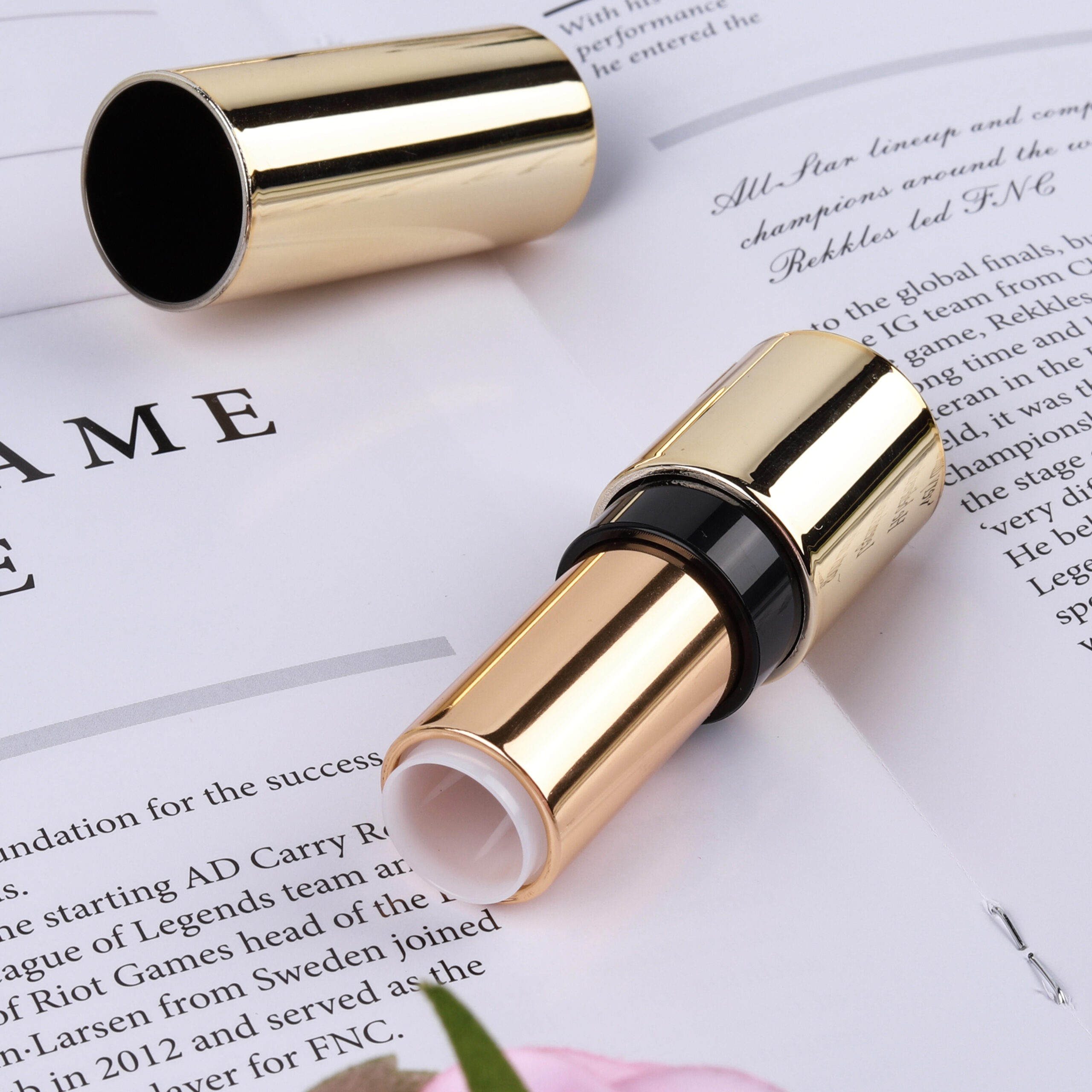 Luxury Gold 3ml Aluminum Lipstick Makeup Packaging - cosmopacks