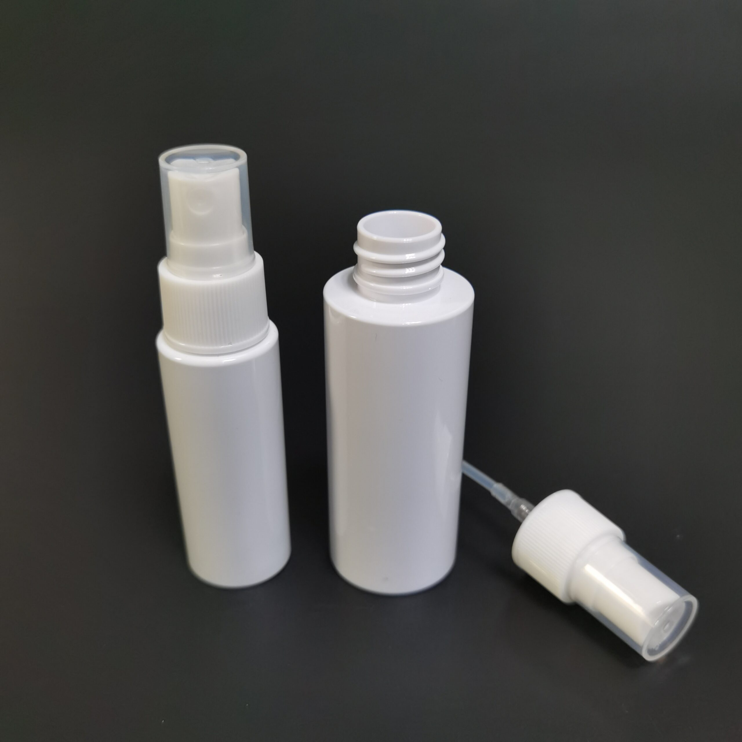 60ML Empty White PET Mist Spray Bottle Containers - cosmopacks