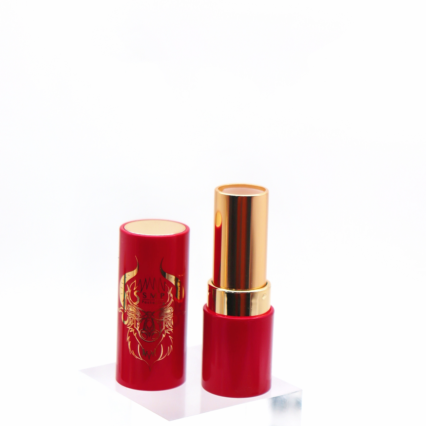 Empty Customized Color 3.5g Lipstick Tubes With Plate - cosmopacks